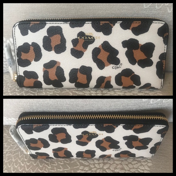 Coach | Bags | Coachlast Ocelotleopard Zip Wallet | Poshmark
